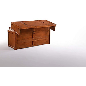 Fully Assembled Night and Day Cube Cabinet Murphy Chest Bed (Queen, White)