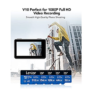 Lexar 32GB (2-Pack) High-Performance 633x micro SD Card w/ SD Adapter, UHS-I, C10, U1, A1, Full-HD & 4K Video, Up To 100MB/s Read, for Smartphones, Tablets, and Action Cameras (LMS0633032G-B2ANU)