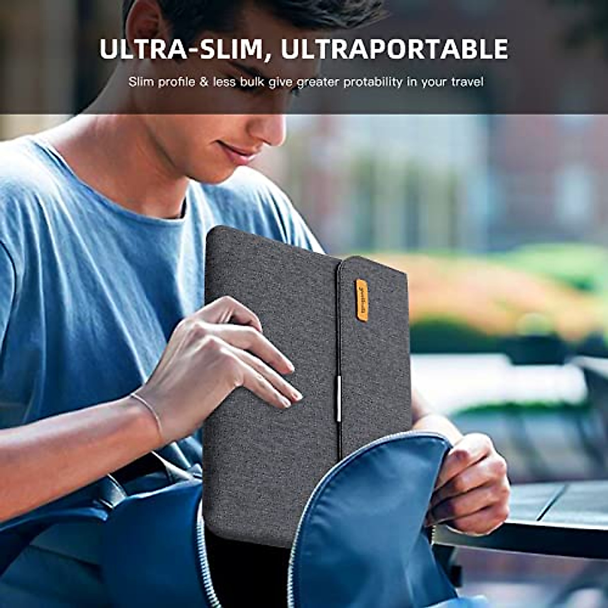 Laptop Sleeve 13 Inch Laptop Bag Fits 13/13.6" MacBook Air M2/M1/ Pro M1 M2 2022-2016, MacBook Pro 14 2021 2022 Pro/Max, Notebook Computer Carrying Bag Slim Case Pouch with Small Bag, Gray…