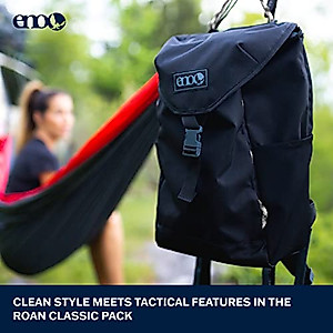ENO, Roan Classic Pack - 20L Outdoor Backpack for Men and Women - for Hiking, Camping, Backpacking, Beach, and Festivals - Black