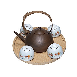 Plutreas Bamboo Lazy Susan Turntable for Cabinet or Table (12 inch)