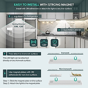 Alivation 36 LED Closet Lights Motion Sensored Battery Powered LED Lights, Under Cabinet Lighting, Motion Sensor Light Indoor, Ultra Thin Wireless Lights, 1500mah Rechargeable Battery Operated Lights