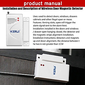 KERUI 433MHz Wireless Door/Window Magnetic Sensor for GSM Home Security Alarm Systems