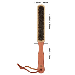 REDECKER Natural Pig Bristle Cashmere Brush with Oiled Pearwood Handle, 10-3/8 inches, Two Layers of Cashmere Brush to Remove Pilling, Made in Germany - Kent Clothes Brush