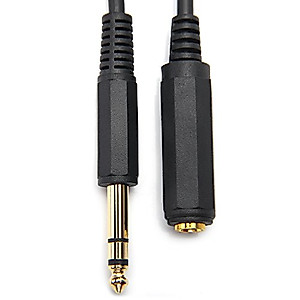 Disino 1/4 Inch Male to Female Stereo Extension Cable Gold Plated Quarter inch Headphone Extension Cable Cord- 6FT/1.8 Meters