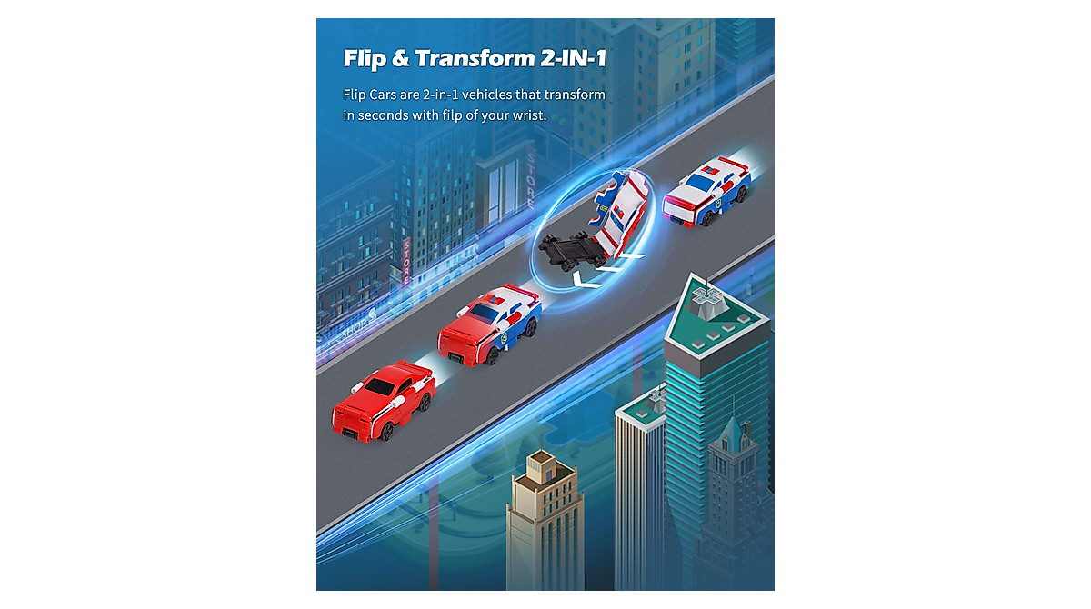 Transforming Toy Car Set - 16 Pcs for Kids Fun