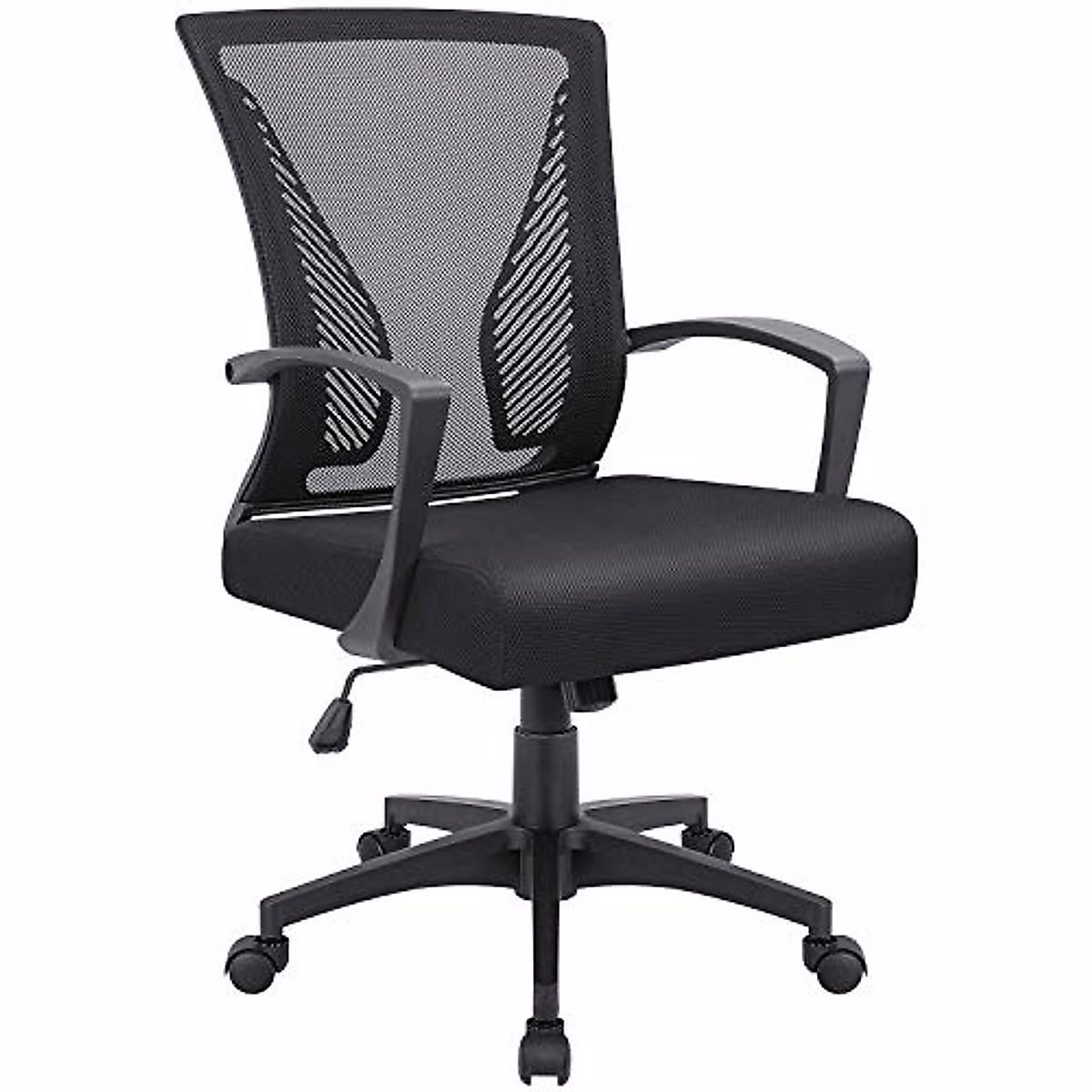 VICTONE Office Chair Home Office Desk Chair Task Mid Back Mesh Chair Ergonomic Swivel Lumbar Support Desk Computer Chair (Black)