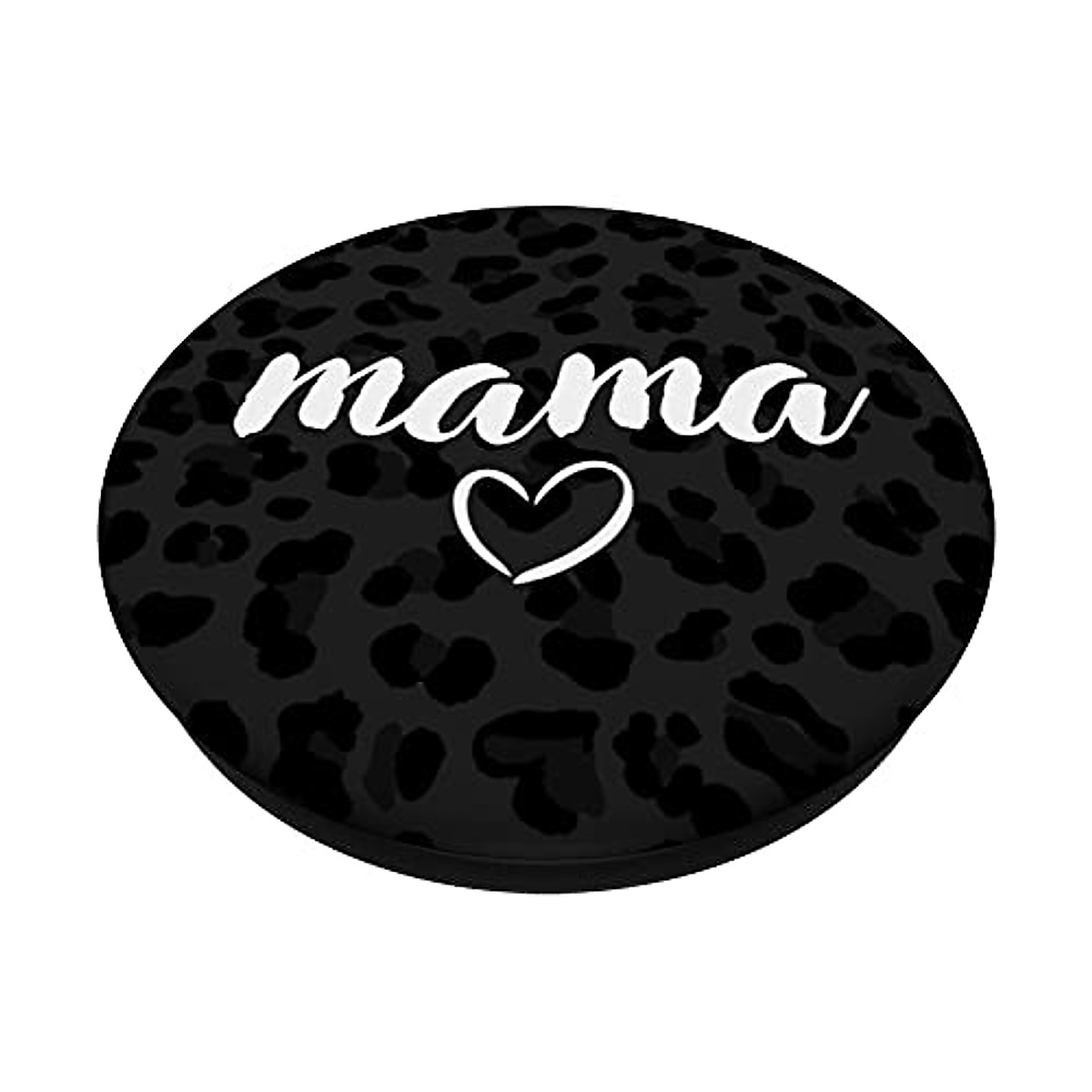 Mama Text with Black Cheetah Pattern Mother PopSockets Swappable PopGrip