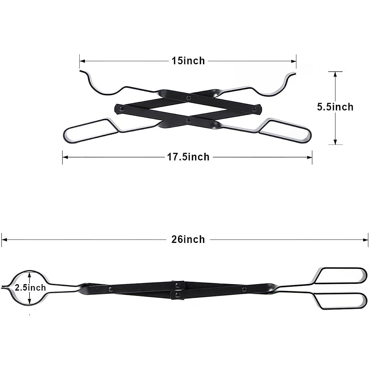 Amagabeli Fireplace Tongs Fireplace Poker for Fire Pit Campfire Bonfire Firewood Heavy Duty