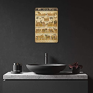 Metal Tin Signs Game Ammo Hunting Cartridges Metal Signs Printed Knowledge Poster Bar Cafe Decor Home Decor Vintage Wall Decor Club Plaques8x12 Inch