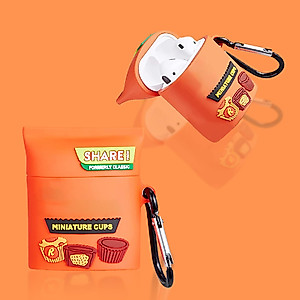 Compatible with Airpods Case, Cool Lovely Cute 3D Cartoon Funny Airpods Cover, Soft Silicone Protective Shockproof Charging Case Compatible with Airpods 2 & 1 Covers Cases