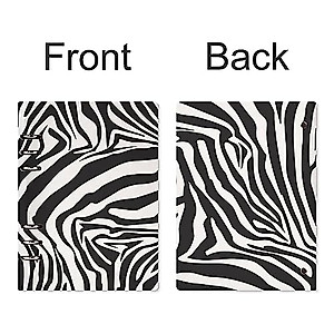 African Zebra Stripes Notebook Cover 6-Ring Binder Portable Planner Book Loose-Leaf Cover for Home Office