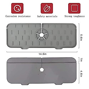 Kitchen Guard Silicone Sink Faucet Mat,Silicone Sink Splash Guard, Sink Splash Guard Behind Faucet, Kitchen Sink Accessories, Kitchen Gadgets for Kitchen1