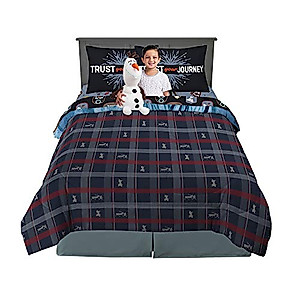 Franco Kids Bedding Comforter with Sheets and Cuddle Pillow Bedroom Set, 6 Piece Full Size, Disney Frozen 2 Olaf