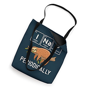 Sleepy Sloth I Nap Periodically Science Pun Funny Chemistry Tote Bag