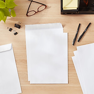 Amazon Basics Catalog Mailing Envelopes, Peel & Seal, 9x12 Inch, 100-Pack, White