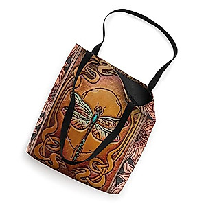 DRAGONFLY -LEATHER-BAG Sunflower Hippie Tote Bag