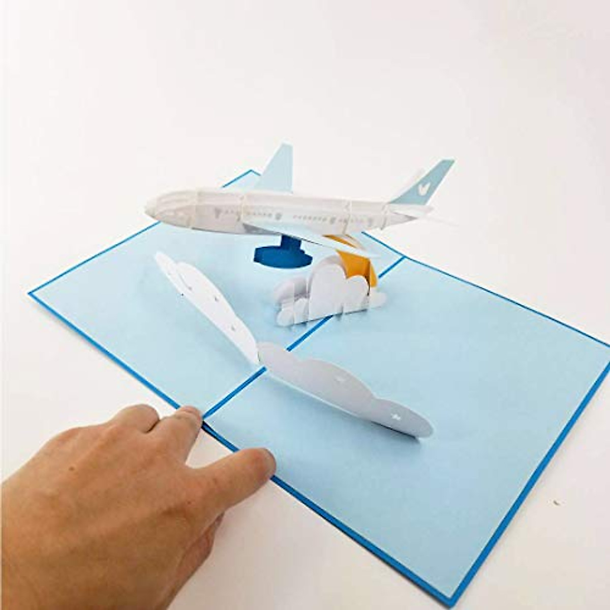 POP CARD EXPRESS Jet Airplane Pop Up Card - Birthday Card, Graduation Card, Congratulations Card, Retirement Card, Work Anniversary Card, Fathers Day (Jet Airplane Pop Up Card)