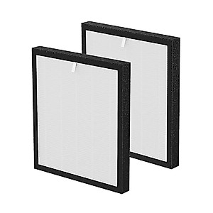 TZ-K2 Replacement Fil-ter Compatible with ToLife TZ-K2 Air Purifi-er, 3-in-1 True HEPA TZ-K2-A Air Clea-ner Filt-er with High-Efficicency Activated Carbon Fil-ter and Pre Fil-ter, 2 Pack