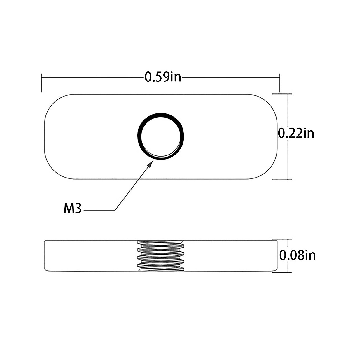 Ruiwaer 8PCS Timing Belt Fixing Rectangular Screw Makerbeam XL M3 t-nut Rectangular Screw for Fixing Timing Belt of 3D Printer, Silver