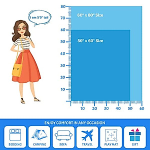 Throw Blanket King Charles Cavalier Dog Blankets Fuzzy Fleece Soft Blanket Cozy Warm Travel Blanket for Couch Sofa or Bed, Dogs Lover Gift, 50 x 60 Inch