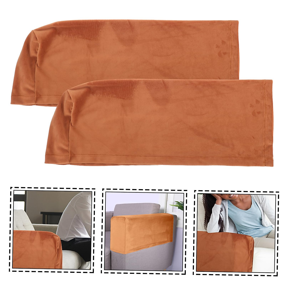 VOSAREA 2pcs Anti Slip Armrest Cover Furniture Armrest Protectors Anti Slip Armrest Slipcovers Stretch Sofa Arm Covers Sofas Sofa Couch Universal Sofa Cover Universal Cover Elastic Slider