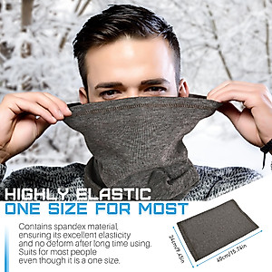 EXski Winter Neck Gaiter Warmer, Soft Fleece Face Mask Scarf for Cold Weather Skiing Cycling Outdoor Sports 2 Packed