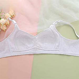 Mercatoo Teen Girl Underwear Size 14 Teen Girls Seamless Training Bras Adjustable Straps Sports Bras Girl's ComfortFlex Fit (Pink, L)