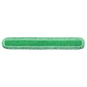 Rubbermaid Commercial Products HYGEN 60 inch Microfiber Dust Pad with Fringe, Green, For Janitorial/Professional Cleaners and Heavy-Duty industrial Cleaning/Dusting/Sweeping