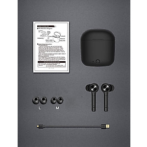 Bluetooth 5.0 Wireless Earbuds, Bluedio Hi(Hurricane) Wireless Earbud Headphones in-Ear Earphones with Charging Case, Mini Car Headset Built-in Mic for Cell Phone/Running/Android, 5Hrs Playtime