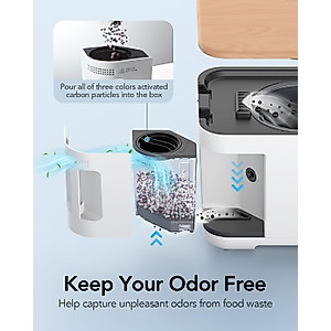 iDOO Smart Kitchen Composter, Electric Food Compost Bin, Indoor Countertop Food Cycler, Home Automated Composting Machine, Odorless and Compact Mixer Grinder, 3L Capacity Turn Waste to Compost