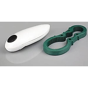 Electric Can Opener 2.0 Portable Safety Can One Press to Open with a Manual Can Opener, 2.7 * 1.6 * 6.9in