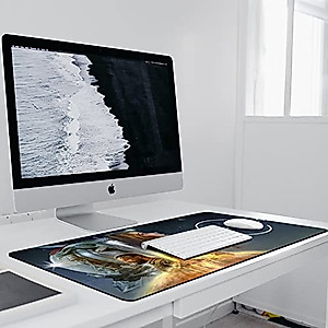 Extended Gaming Mouse pad, Large Gaming Mousepad, Cute Cartoon Desk Mat, Waterproof Anti-Dirty Skid Proof Lockrand Keyboard Mat, Computer Keyboard and Mice Combo Pads Mouse Mat, 90x40cm 35x16 inch