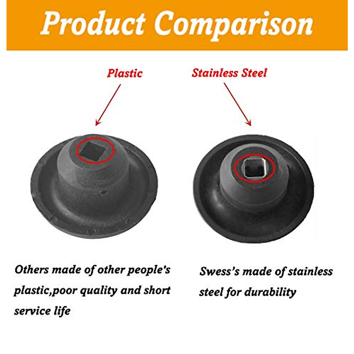 Swess Drive Socket Kit for Vita-mix Blender Replacement Parts-Metal Bottom Socket Kit(4Packs)