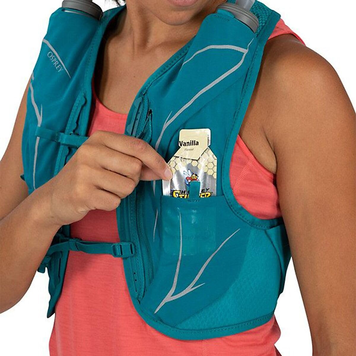 Osprey Dyna LT Women's Running Hydration Vest with Hydraulics Soft Flasks, Verdigris Green, Medium