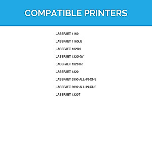 LD Products Compatible Toner Cartridge Replacements for HP 49A Q5949A (Black, 2-Pack) for use in HP Printer Laserjet: 1320, 1320n, 1320nw, 1320t, 1320tn, 3390 and 3412