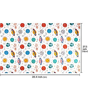 BIOBROWN Blue Wrapping Paper Sheet Folded Flat 6 Different Adorable Animal Design (45.2 sq ft.TTL) 27.5 inch X 39.4 inch Per Sheet