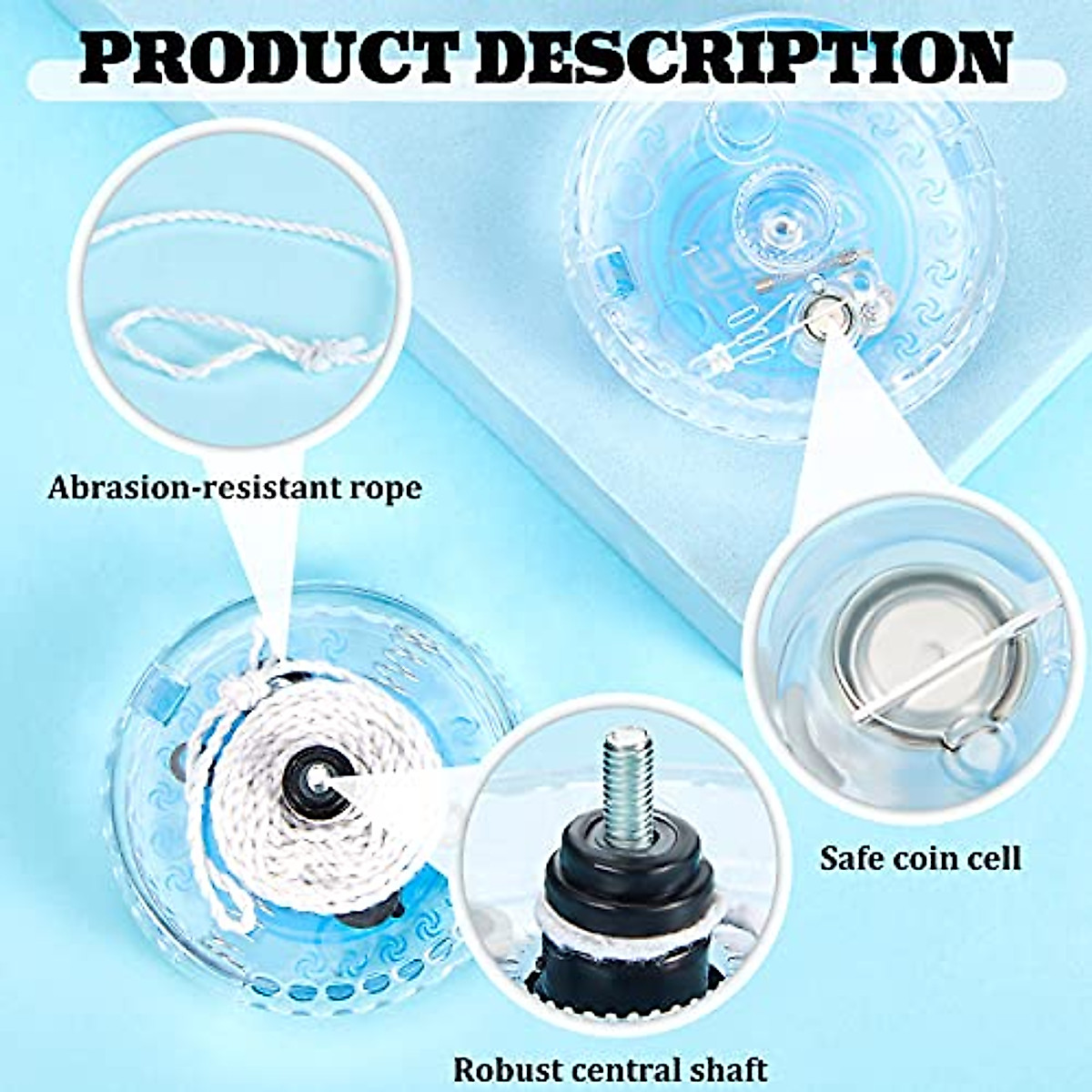 2 Pieces LED Light Up Beginner Toys Responsive Ball Bearing Toys for Birthday Christmas Party Goodie Bag Fillers Classroom Prizes (Tornado Style)