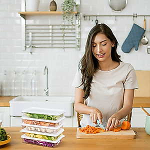 Hemoton Clear Meat Storage Container Bacon Keeper Box Bacon Storage Bins Refrigerator Meat Saver Case Fruit Vegetable Organizer for Home Kitchen 550ml