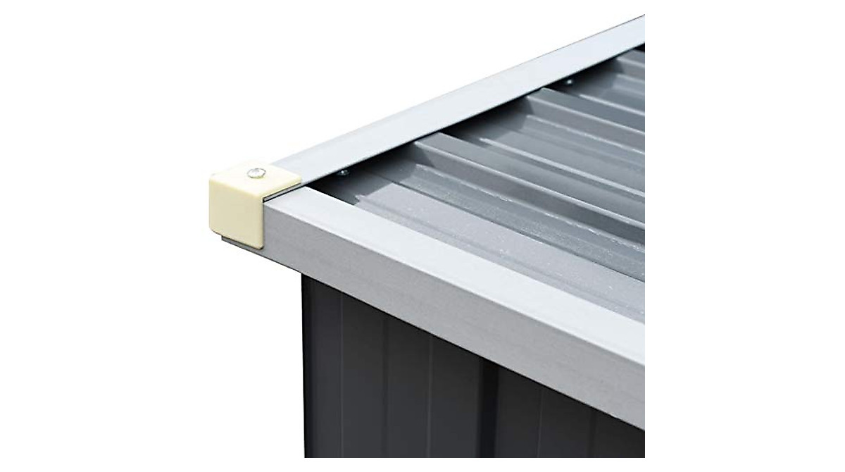 ANNLERA Galvanized Steel Garden Log Storage Shed