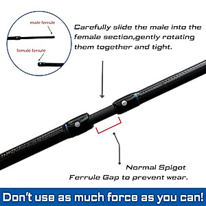 LITTMA Trout Rod7‘3“Panfish Rod Trout Fishing Rod Light &Ultralight Fishing Rod Crappie Rods Ultralight Spinning Rod 2 Piece Graphite Lightweight Trout Rods Spinning Ultra Light Fishing Spinning Rod