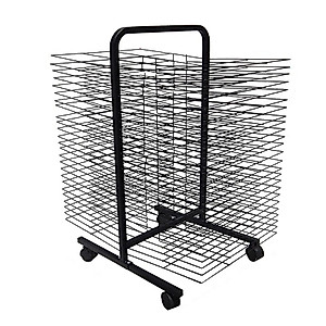 Art Drying Rack - Sided Wire Drying Shelf, Classroom Studio Home Painting Drying Rack, Double Sided Art Rack Storage Organizer On Wheels, Drying & Print Racks, for Kids, Artists ( Size : 50-layer )