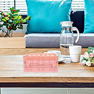 ULTECHNOVO Foldable Storage Box with Lid- Large Box Organizer Stackable Cube Folding Crate for Home Office