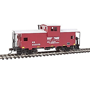 Walthers Trainline HO Scale Model Norfolk Southern Vision Caboose, Red/White