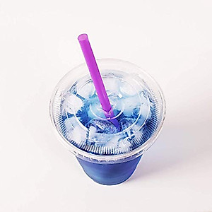 Karat C9072 7.75" Giant Straws (8mm Diamater), Poly-Wrapped, Diagonal Cut, Solid Purple (Case of 5000)