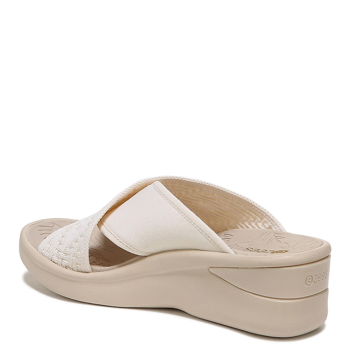 BZees Womens Sundance Slide Sandal Eggnog Beige 9.5 M