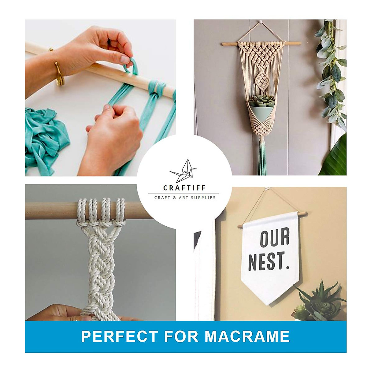 Wooden Dowel Rods 3/8 inch x 12 inch for Crafting and Macrame 25 Pack by Craftiff (Pack of 25)