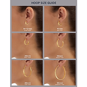 Amazon Essentials Sterling Silver Hammered Hoop Earrings (1.45" Diameter), (previously Amazon Collection)