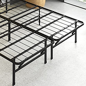 ZINUS SmartBase Mattress Foundation with Headboard / 14 Inch Metal Platform Bed Frame / No Box Spring Needed / Sturdy Steel Frame / Adjustable Headboard Height, Queen