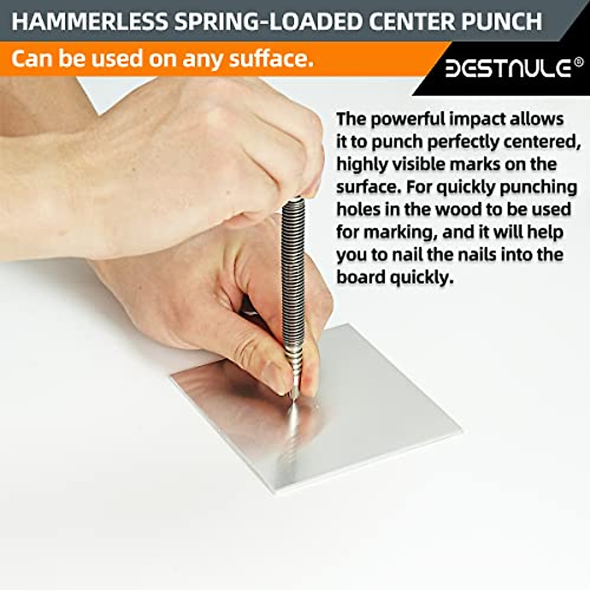 BESTNULE 4-Piece Nail Setter Dual Head Nail Set & Dual Head Center Punch & Hammerless Cold Chisel & Hinge Pin Remover Punch Set, Nail Setter Features 1/8-in, 3/32-in, 3/16-in, 1/16-in, 5/16-in, 1/8-in